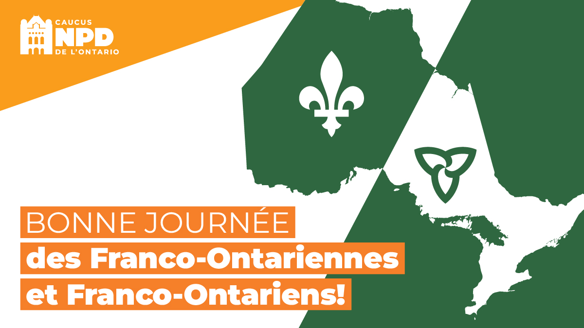 A day to give Franco-Ontarians their laurels « Ontario NDP